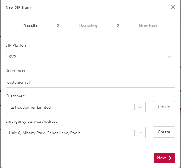 Creating and managing SIP Trunks via the customer portal – VoIP Unlimited